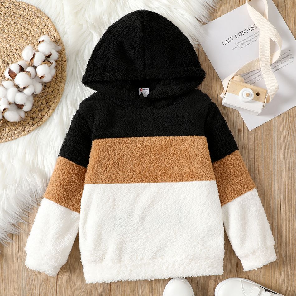 Kid Boy/Kid Girl Colorblock Fleece Hoodie Sweatshirt Only $12.79 PatPat US